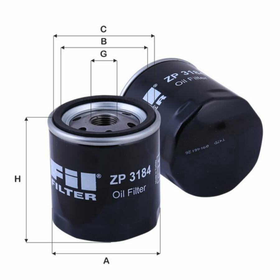 Фильтр масляный FORD NEW mot.Ecoboost 100/125pS FIL FILTER ZP3184 FIL FILTER арт. ZP3184