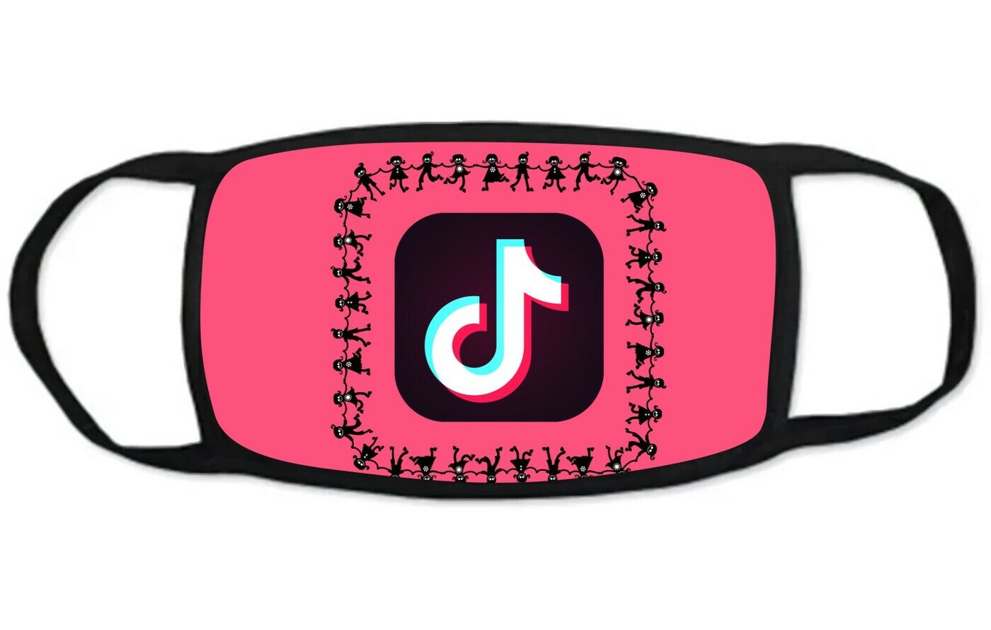 Стильная многоразовая маска GOODbrelok, размер 18*10, Детская, Тик Ток-1