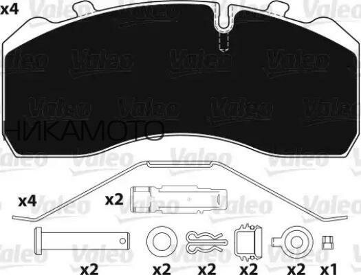 VALEO 882204 Колодки тормозные дисковые