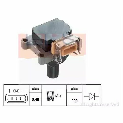 Катушка зажигания Eps 1970162S для BMW 3 серия E30, E36, 5 серия E34, 7 серия E32, E38, 8 серия E31