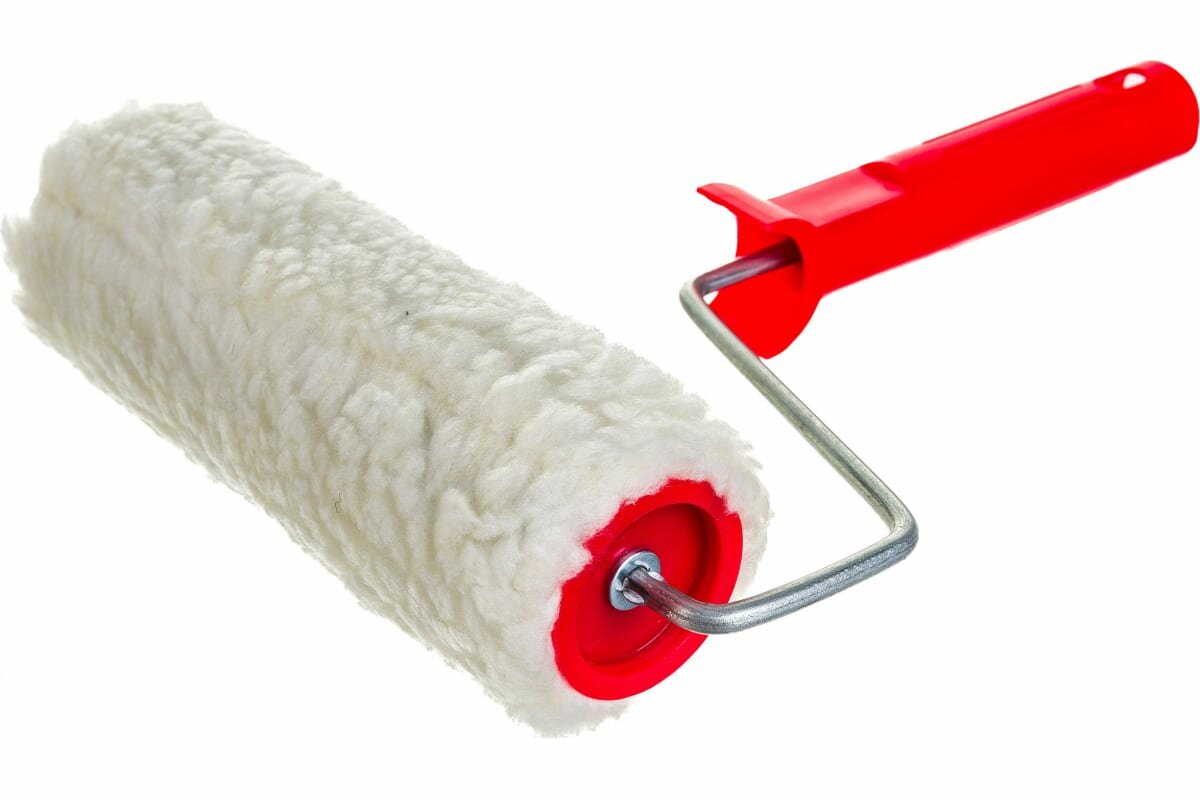 Валик в сборе "888" 6х47х200мм, натуральный мех, вязаная основа,12мм сшитый