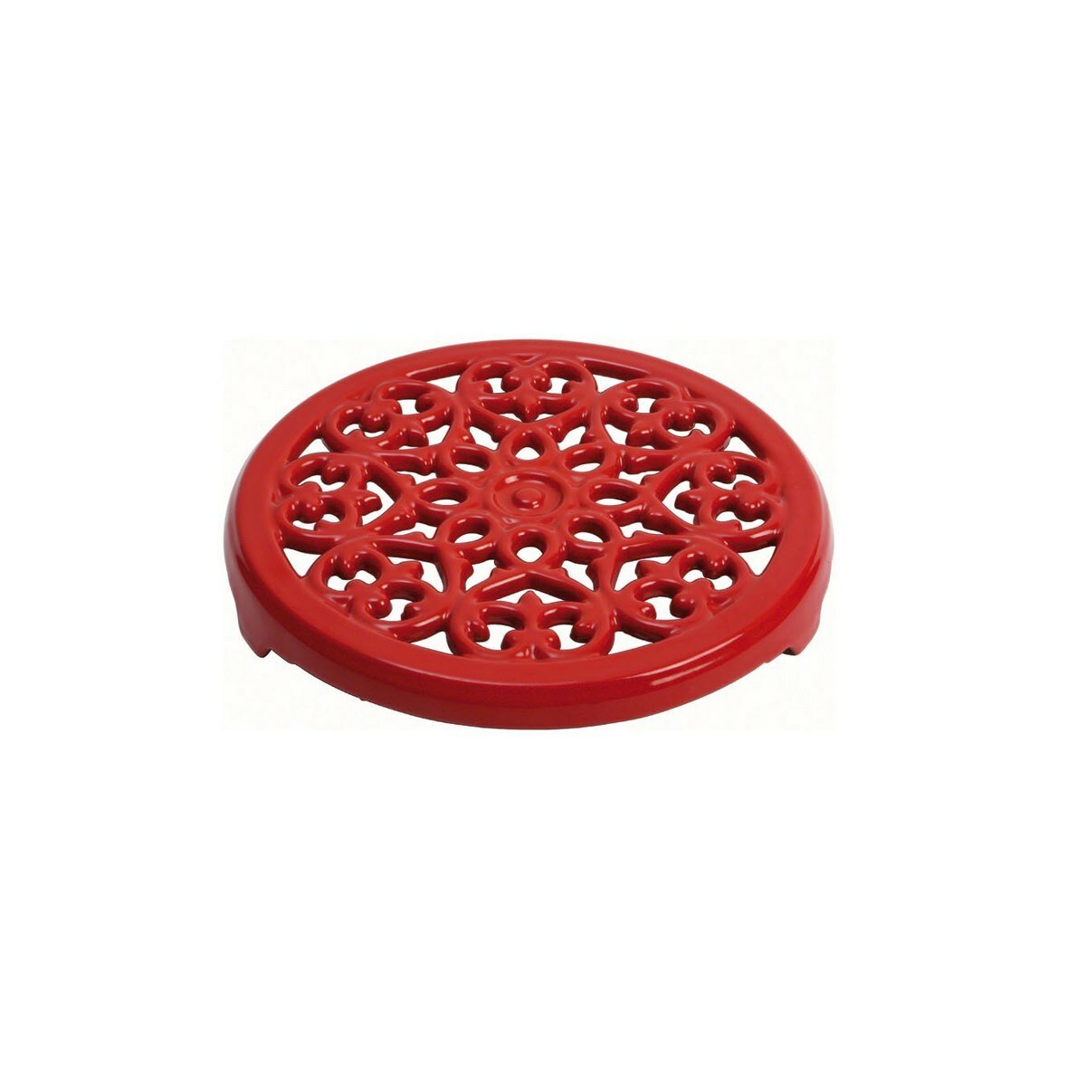 Подставка под горячее чугунная, 23 см, вишневая