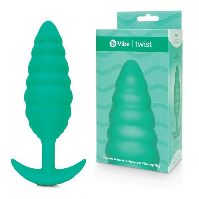 Анальная пробка B-Vibe "Twist Textured Plug", силикон, с вибрацией