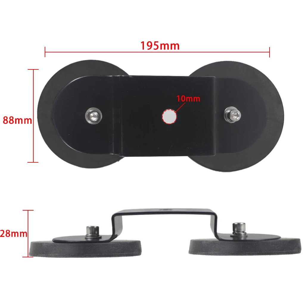 D66 D88 Светодиодный светильник на крыше автомобиля с магнитным креплением и резиновым покрытием, сильная присоска 1/4 для внедорожника, грузовика, авто, внешний внедорожный прожектор D88mm Dual Base