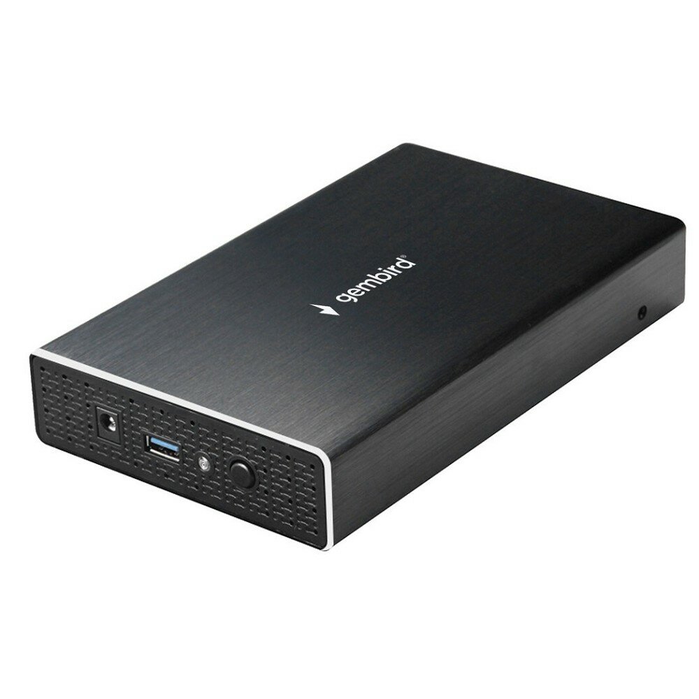 Gembird Контейнер для HDD EE3-U3S-1 Внешний корпус USB 3.0 для 3.5" HDD SSD , порт Type-A, SATA III, металл, чёрный