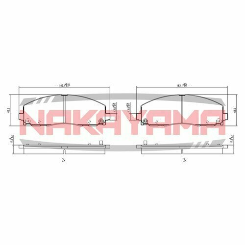 Торм. колодки передн. CHRYSLER VOYAGER 3.6/2.8CRD 11- Nakayama HP8874NY