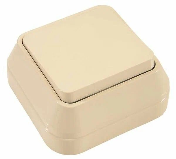 Выключатель о/у, 1 клавиша 10А, 230В, IP20, кремовый Makel 45201