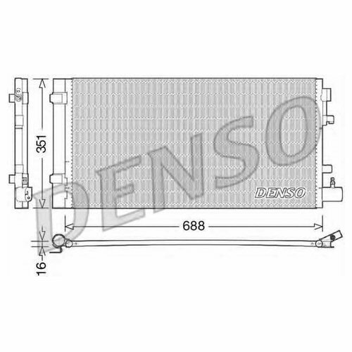 Радиатор кондиционера Denso DCN23031 для Renault GRAND SCENIC III JZ01 III, Megane III, Scenic III