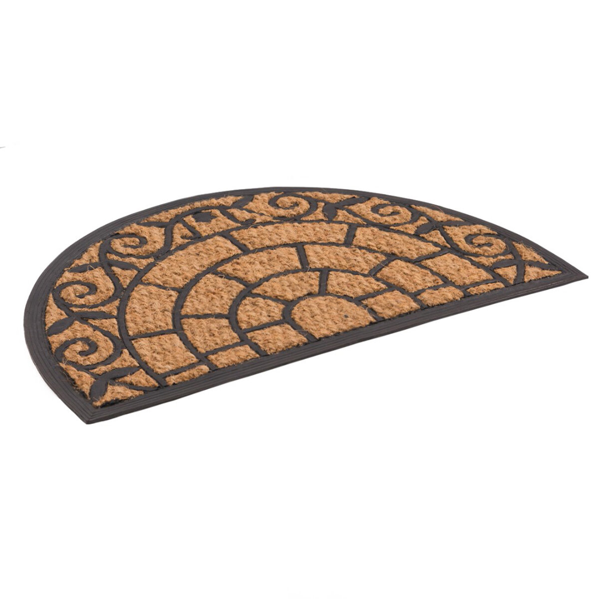 Коврик кокосовый 45*75 см "веранда" полуовал "Sunstep" 32-090