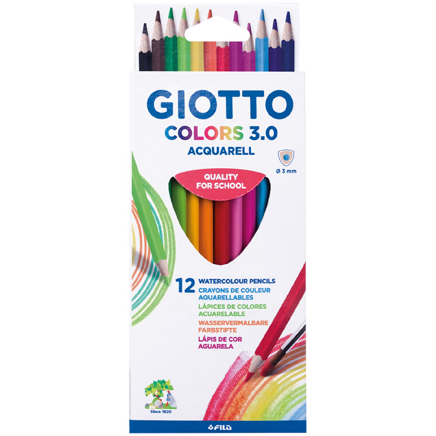 Карандаши акварельные GIOTTO 12 шт.