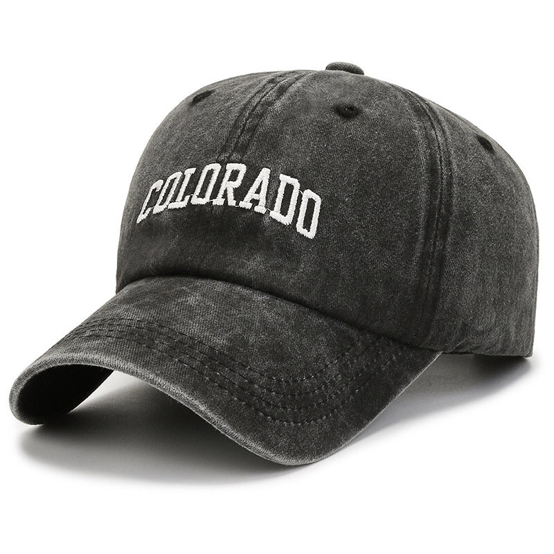 Мягкая и жесткая текстурка JYL Кепка унисекс для улицы винтажная мягкая джинсовая ткань / B-658