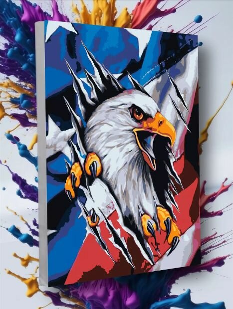 Картина по номерам Орел Американский флаг Символ 40*50