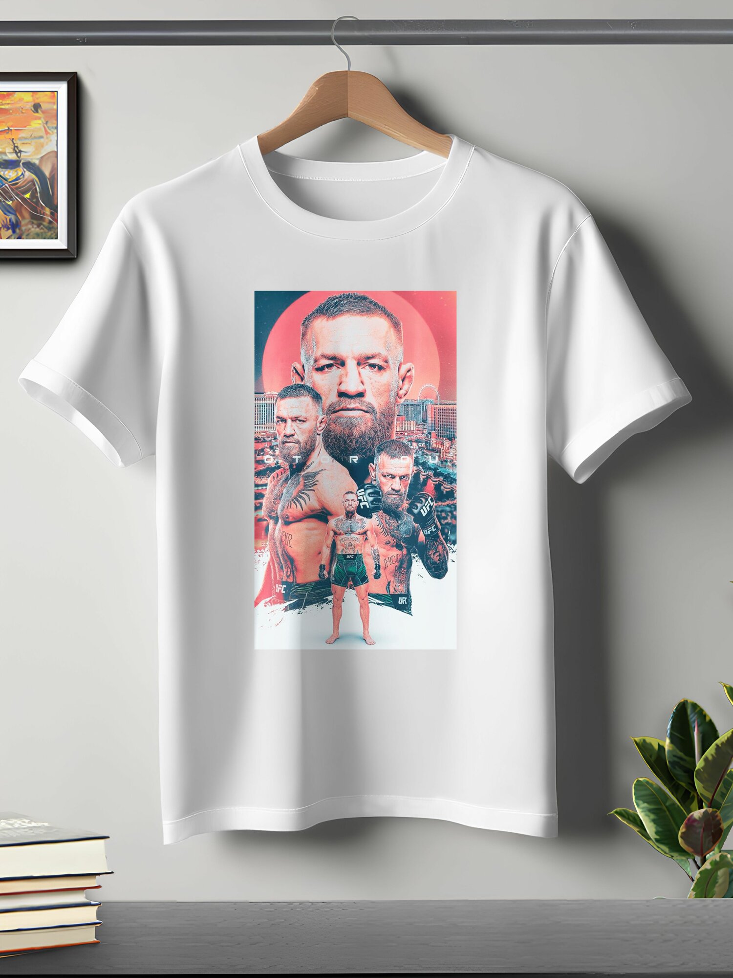 Футболка  Детская ONEQ 104 (4-5) размер с принтом Конор Макгрегор, белая