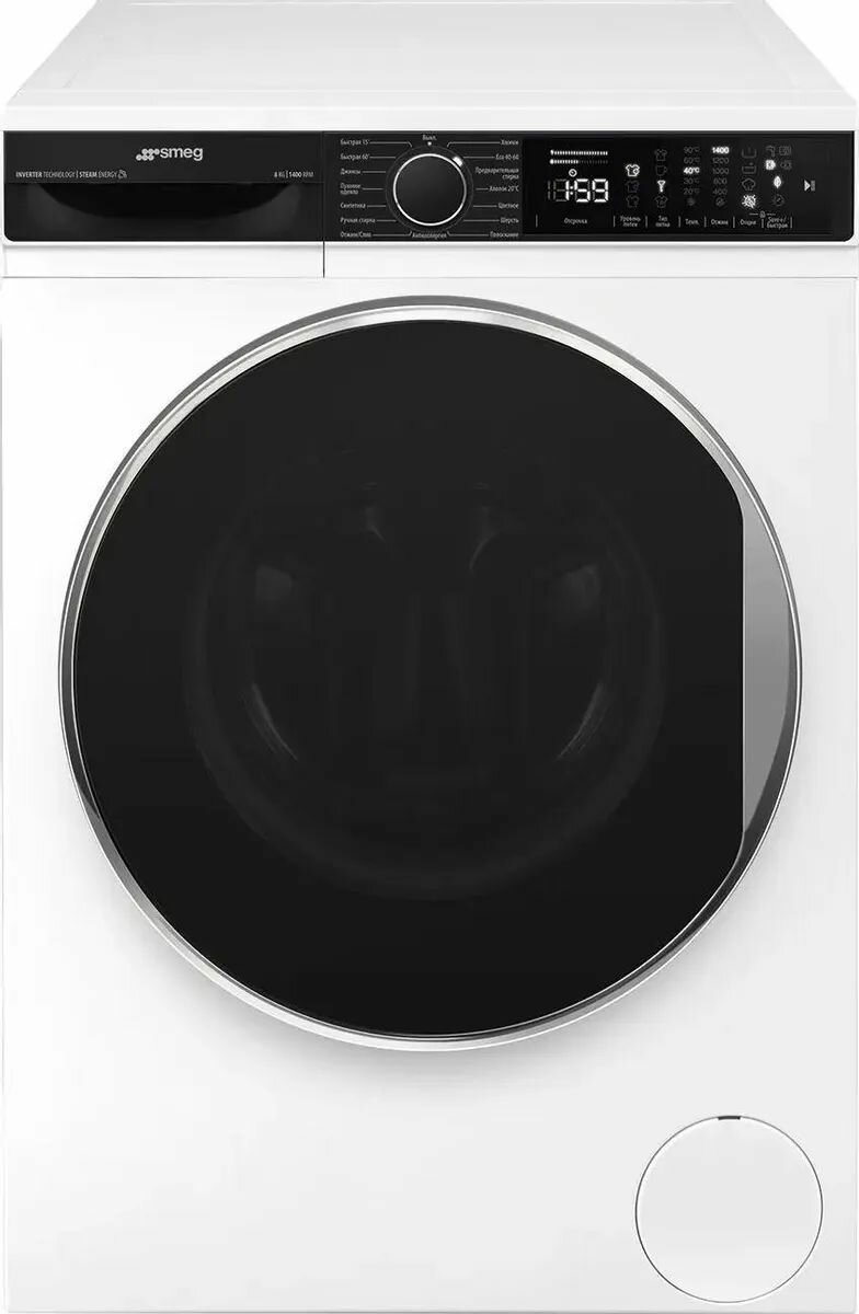 Стиральная машина SMEG WM3T84RU, с фронтальной загрузкой, 8кг, 1330об/мин, инверторная