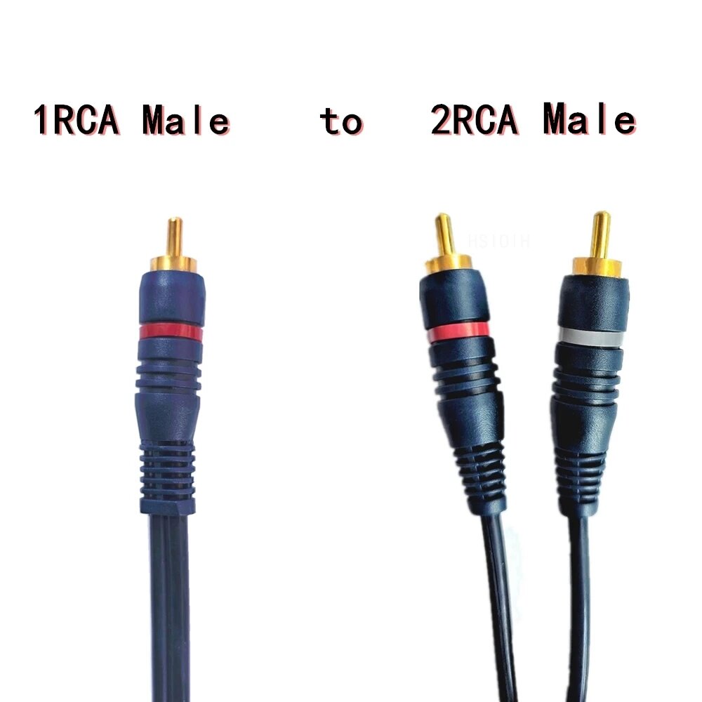 Синий RCA кабель-разветвитель 1RCA-2RCA 1,5 м 1male to 2male