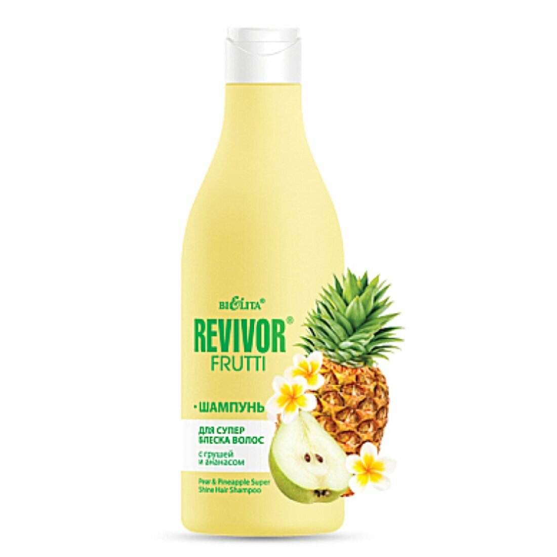 Шампунь для суперблеска волос Revivor Frutti с грушей и ананасом 500мл