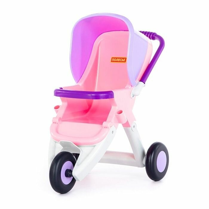 Коляска для кукол Полесье прогулочная "Anita" 3-х колесная, розовая, в пакете (95206)