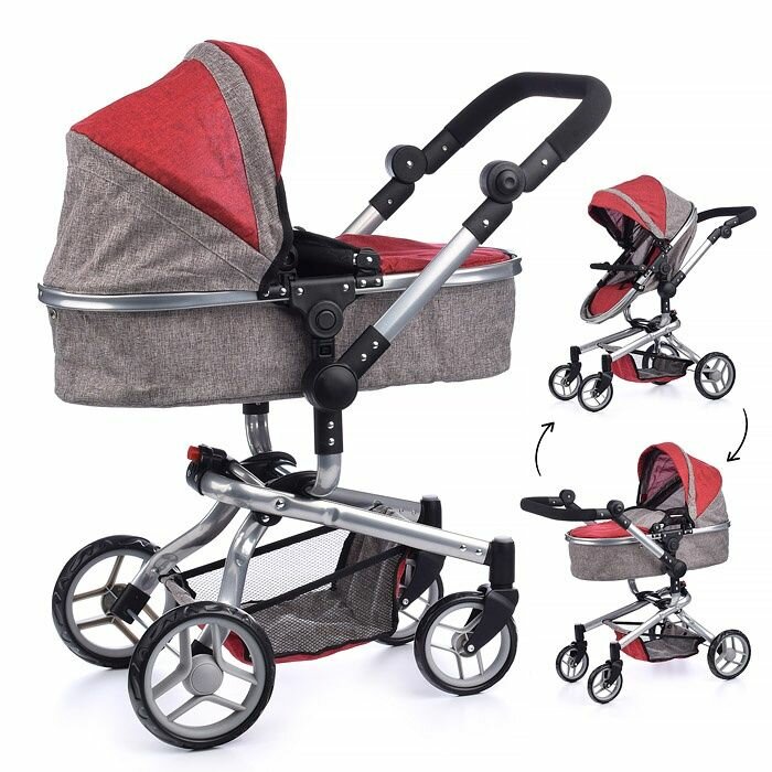 Коляска для кукол Melobo (Melogo) Металл, пластик, текстиль, в коробке (9695)