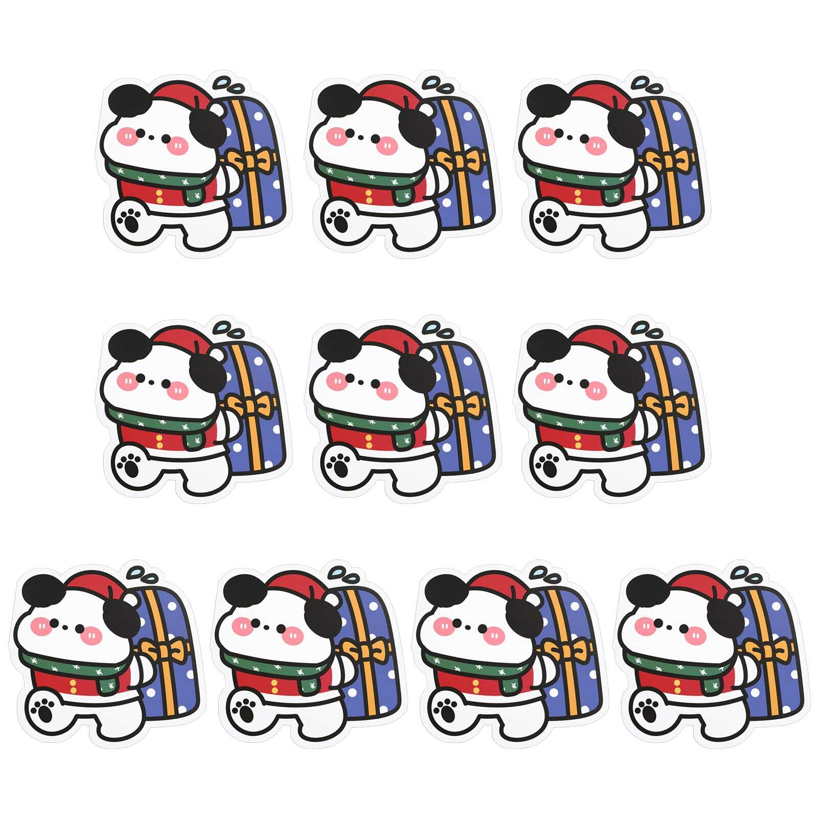 1 упаковка из 10 листов, рождественские поздравительные открытки особой формы, ездовая собака