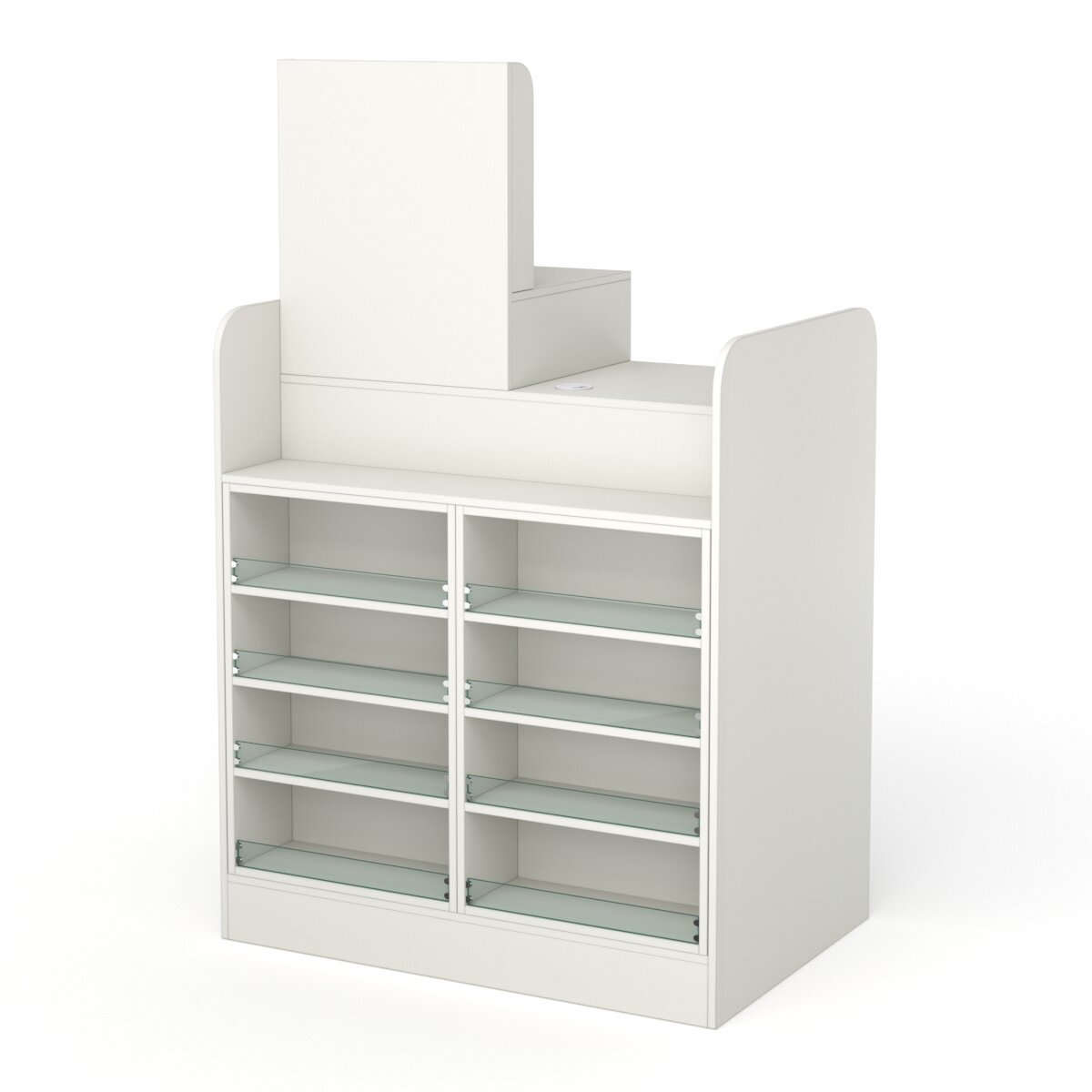 Кассовый стол "ривьера молди" №4А (левосторонний), Белый. Производитель товара - компания Westcom.