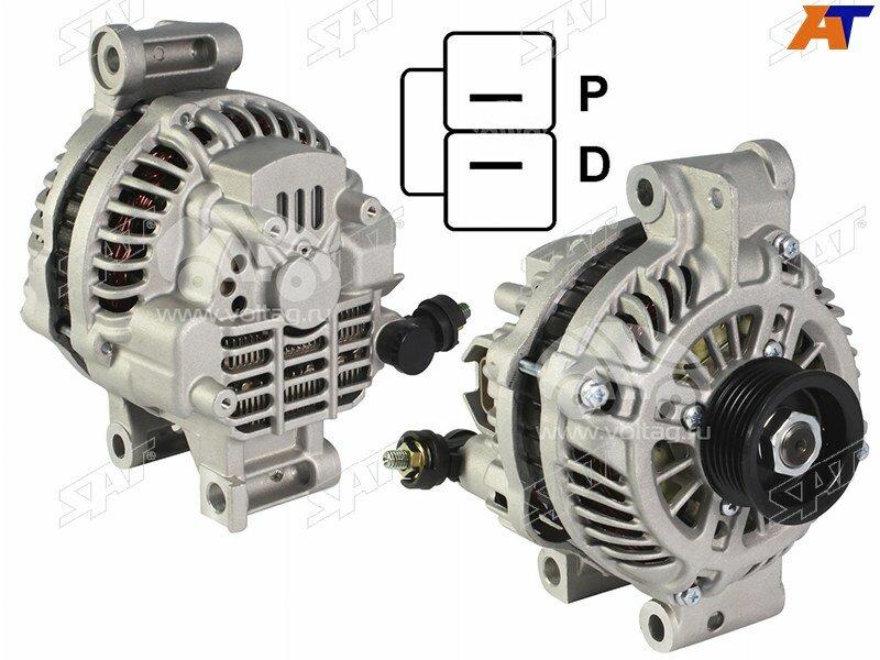 . SAT Генератор для MAZDA 6 1.8-2.3 02-08 GG/GY L813/LF17/L3C1 12V 90A