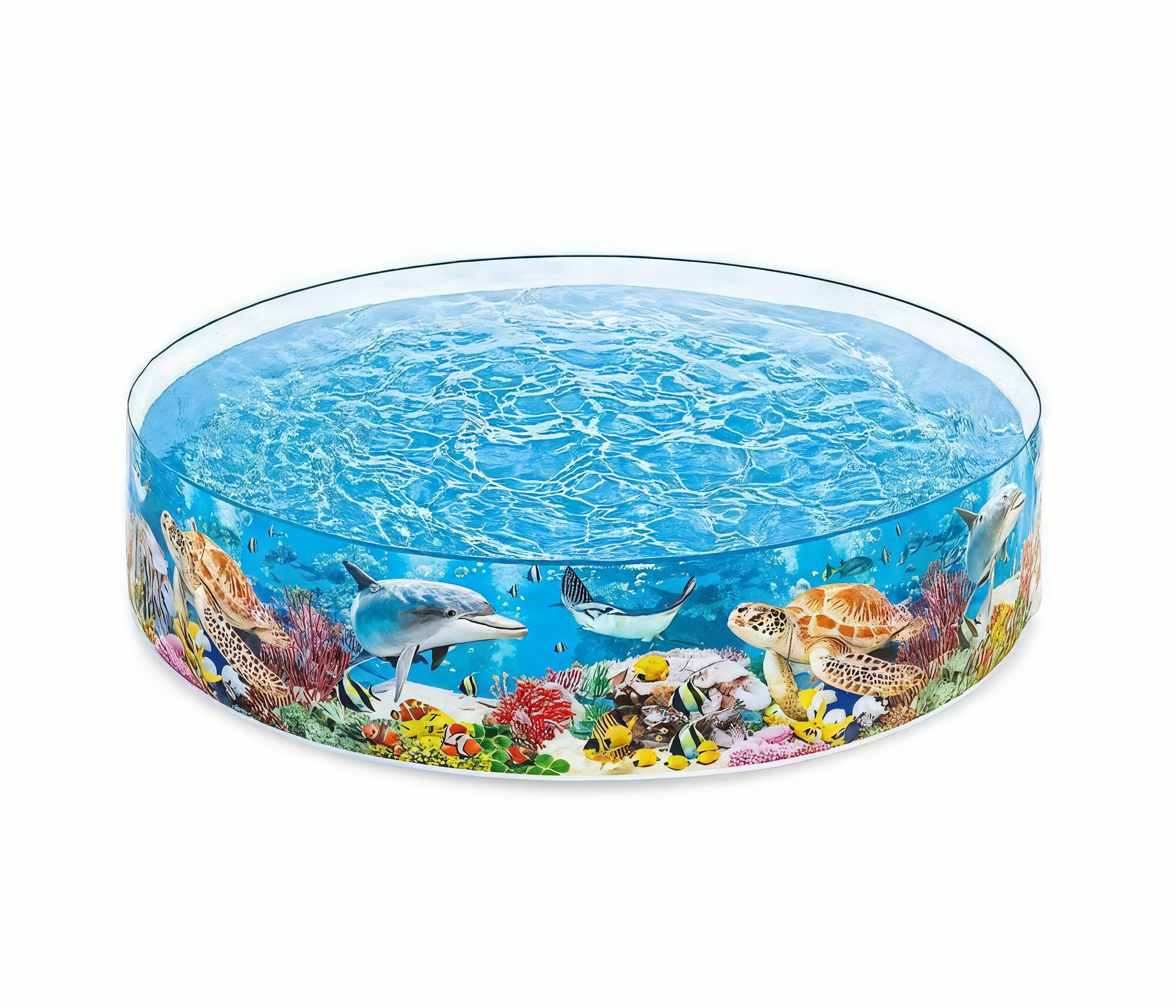 Бассейн Intex "Коралловый риф" 58472, каркасный, голубой, диаметр 244см, 800л