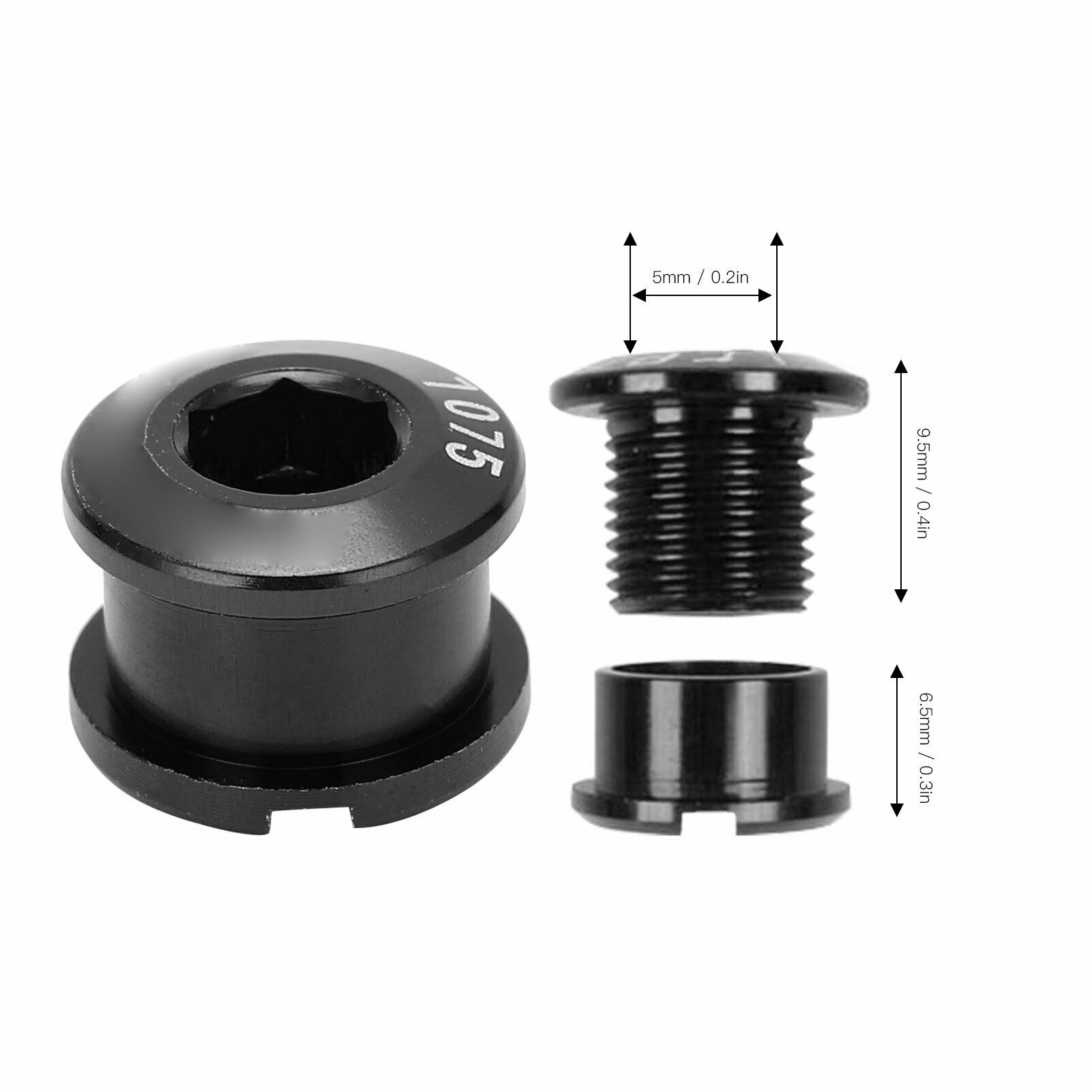 Шт, болты с одной звездой, гайки для шатунов, винты для цепного колеса из алюминиевого сплава для горного велосипеда, черный