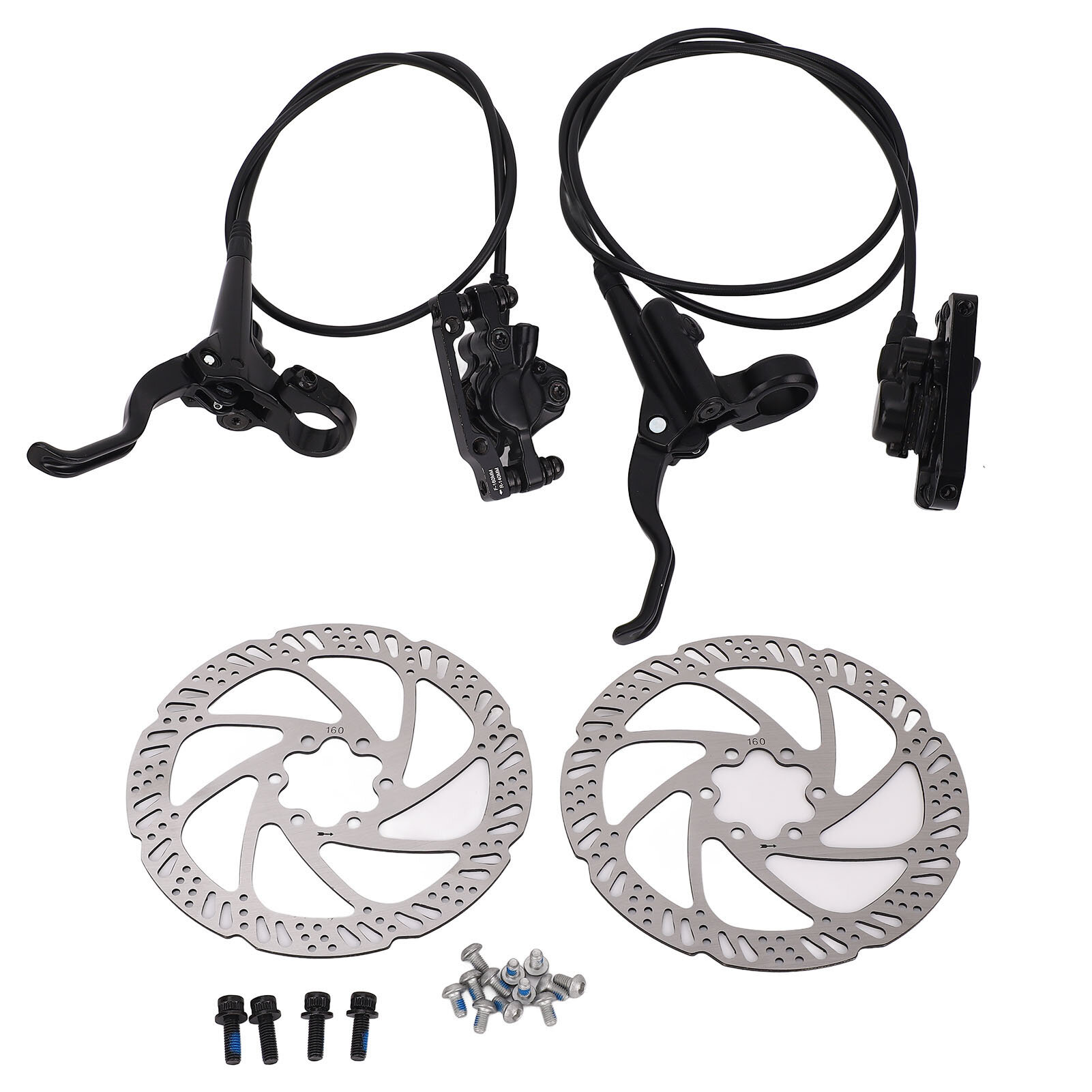 Комплект дисковых тормозов для горного велосипеда, алюминиевый сплав, мощные тормоза, чувствительный гидравлический рычаг.