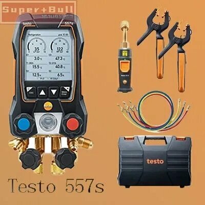 Testo 557s Vacuum Kit Цифровой манометр для коллектора Русский язык можно переключать
