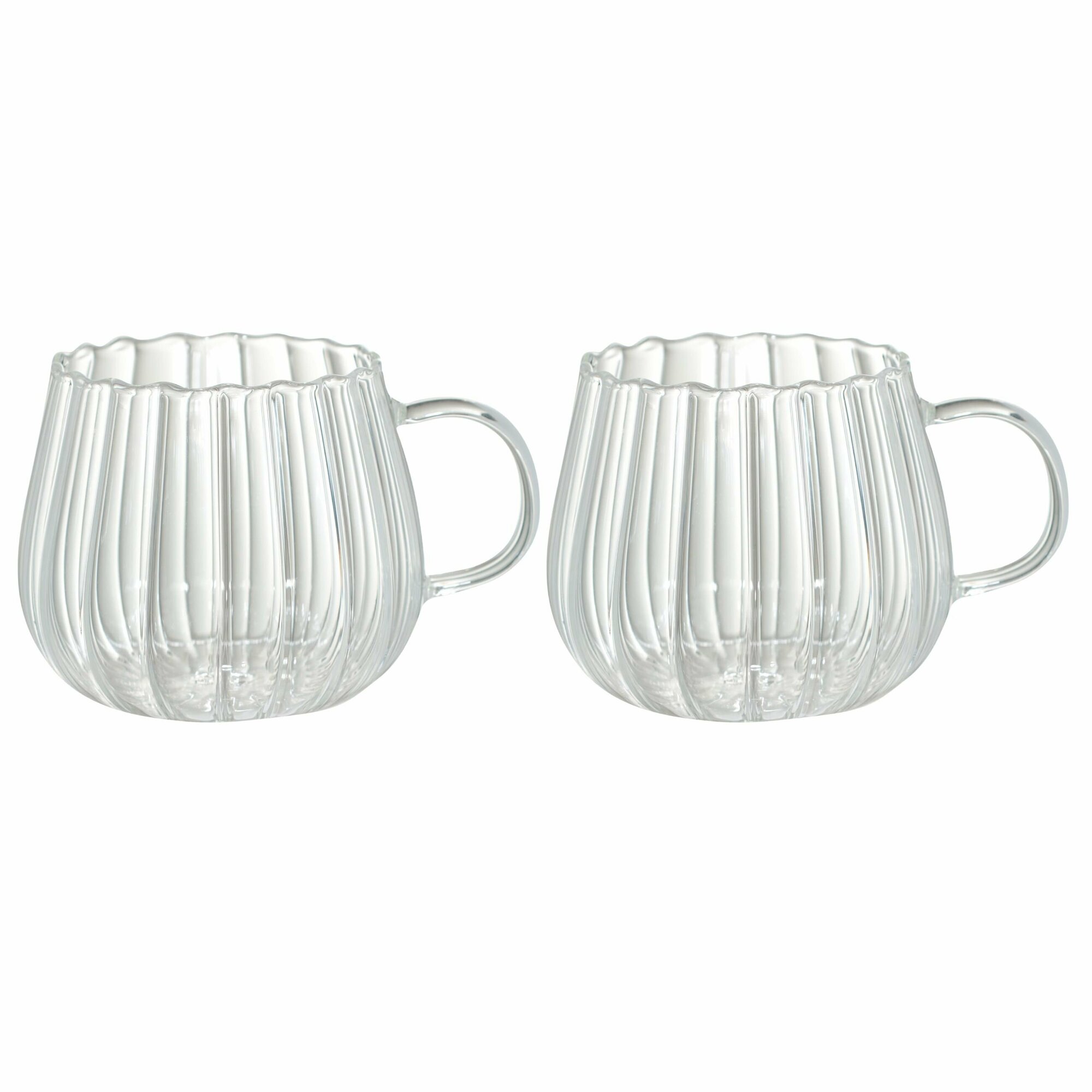 Кружка, Kuchenland, 400 мл, 2 шт, термостойкое стекло, Camellia