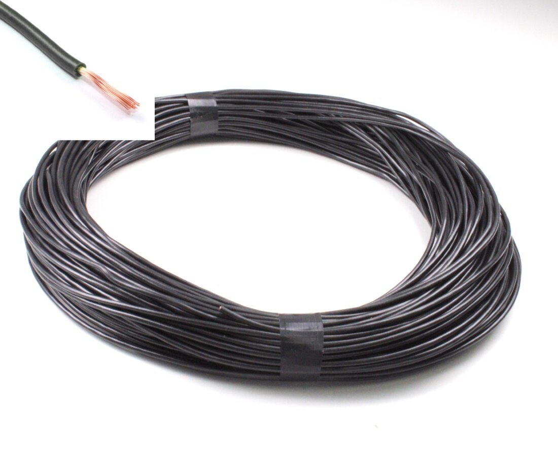 Провод ПГВА 1х0,75 кв. мм, Cu, черный Автоэлектроника