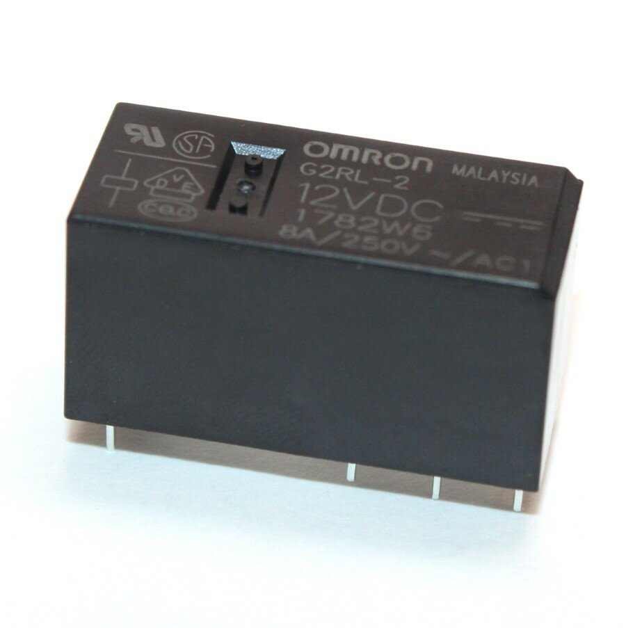 RELAY G2RL212DC, Реле, R_G2RL, OMRON, (упр:12В/DC, комм: 8A/250В/AC, 2NO/2NC, AgSnO2, R-coil:576Ом)