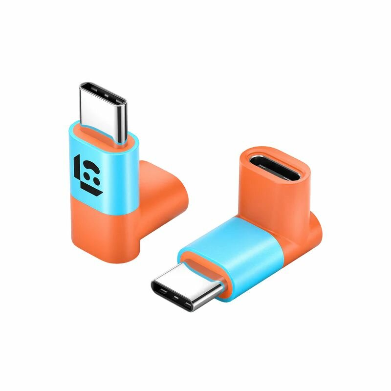 Type-C переходник JSAUX (PD 100W) (2 шт.) для Steam Deck LCD/OLED, ASUS ROG Ally / ROG Ally X, Lenovo Legion Go, MSI Claw, Nintendo Switch 1/2, адаптеры под углом 90 градусов - DD0008