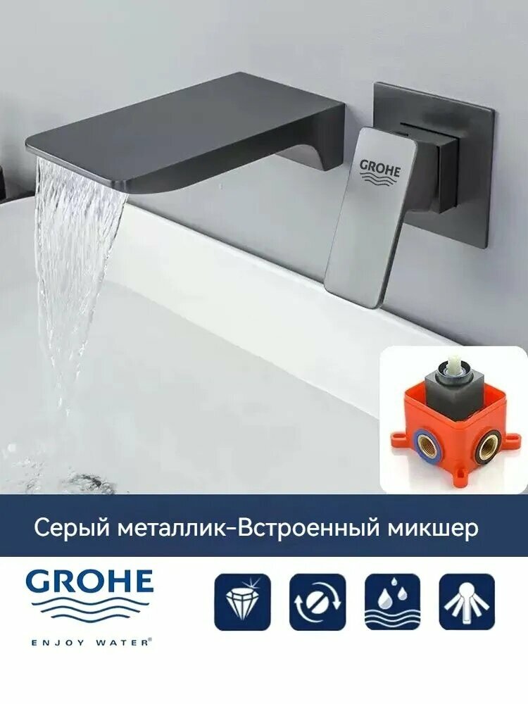 Смеситель для ванны GROHE со встроенным краном