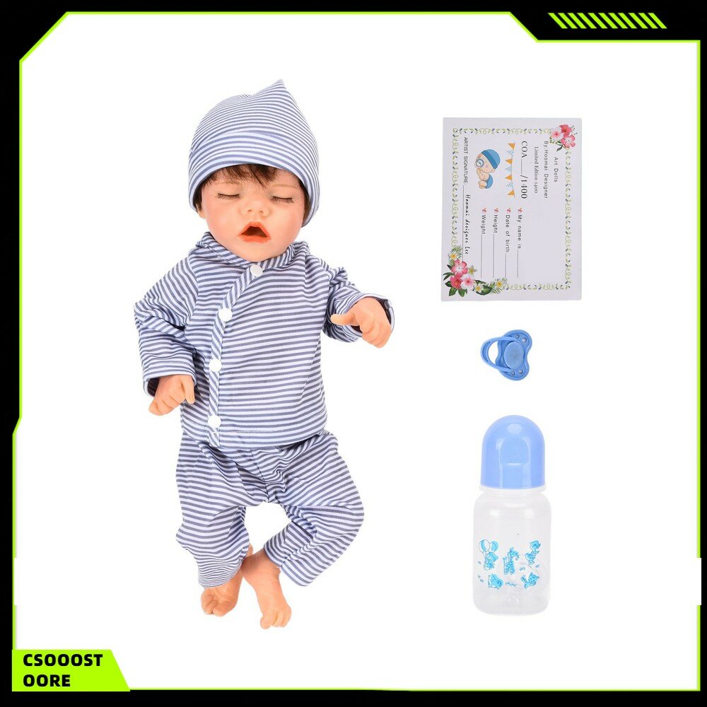 18" виниловая кукла высокой имитации, мягкая новорождённая