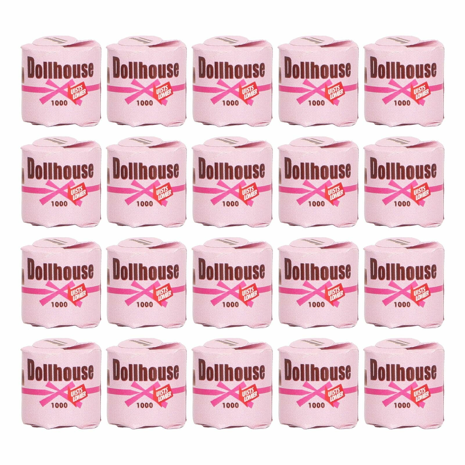 20 бумажных полотенец 1:12, розовые, миниатюрные, для кукольного домика
