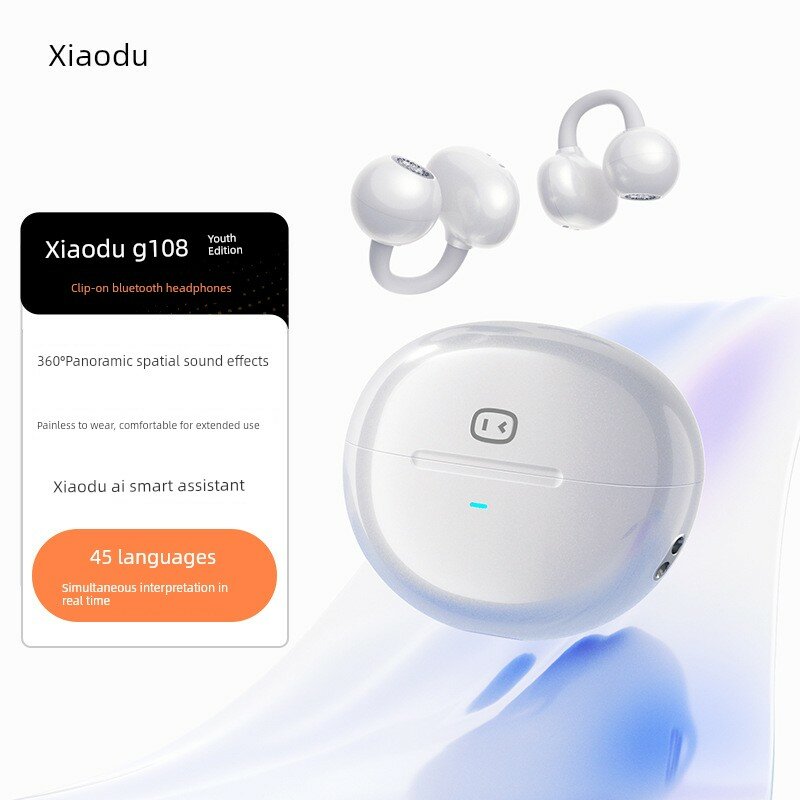 XiaoDu G108 Youth Edition беспроводные наушники с ИИ-шумоподавлением и переводом в реальном времени, перламутрово-белый