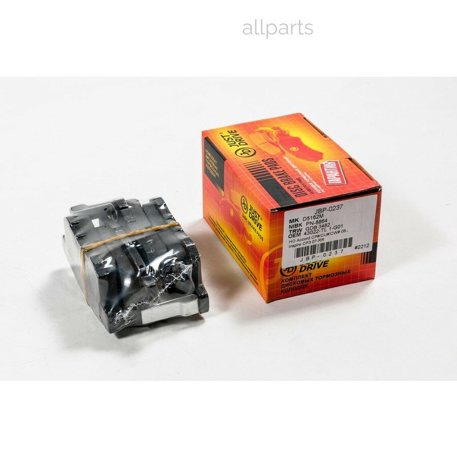JUST DRIVE JBP0237 Колодки тормозные, задние D5162M