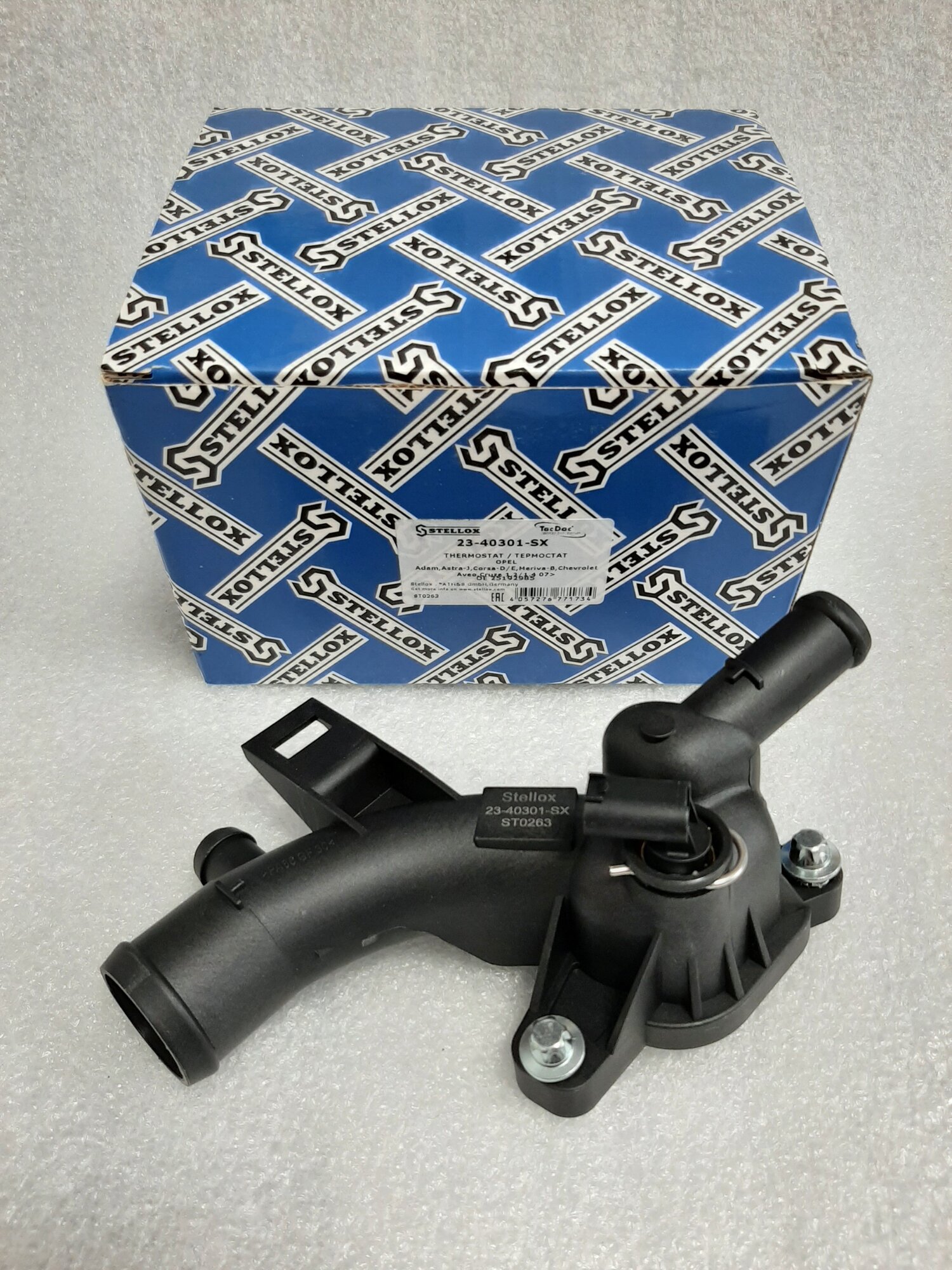 STELLOX 23-40301-SX (1338487 / 2340301_SX / 25192985) термостат\ Opel (Опель) adam, astra-j, corsa-d / e, meriva-b, Chevrolet (Шевроле)