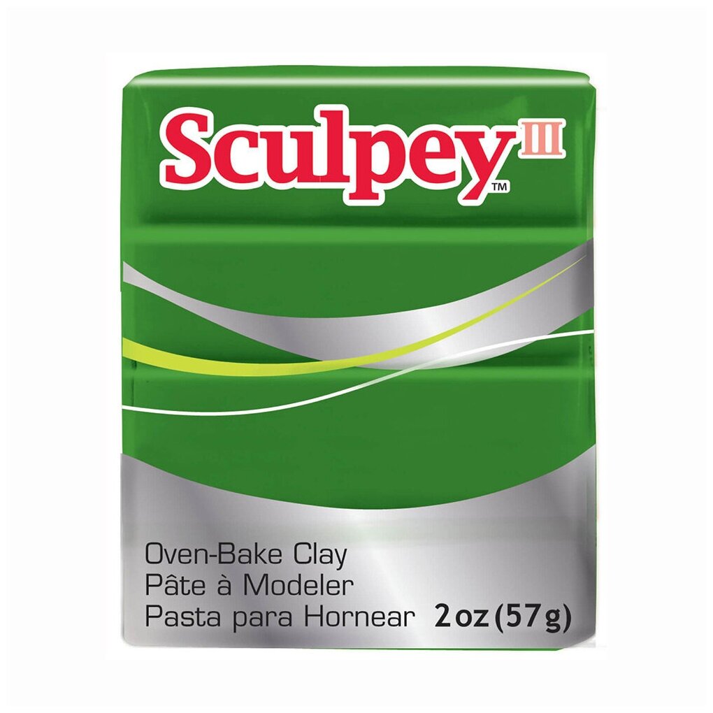 Полимерная глина "Sculpey" III S302 57 г 322 зеленый