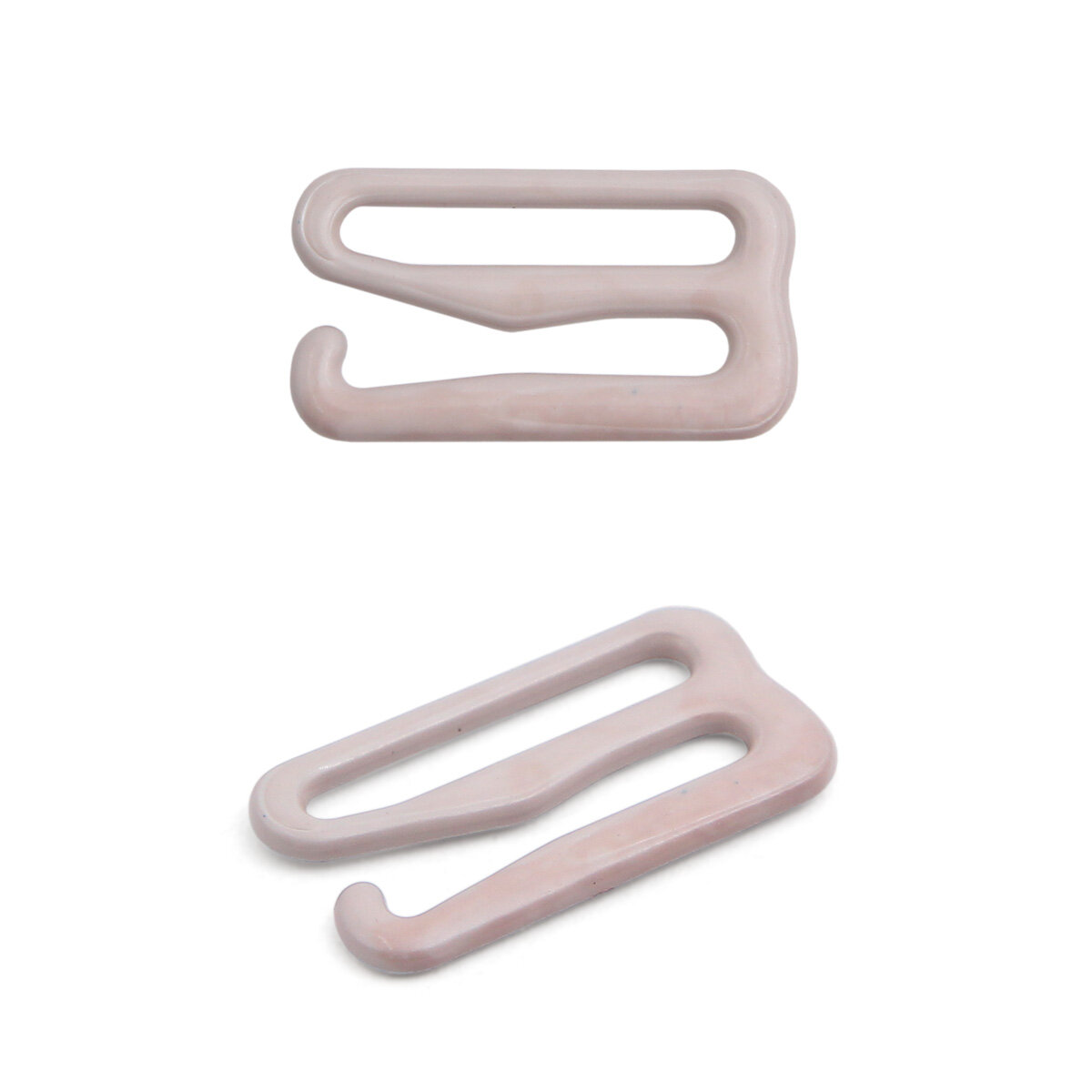 Крючки для бретелей 15 мм, 20 шт (металл, эмаль), Айрис (C154 светло-серые)