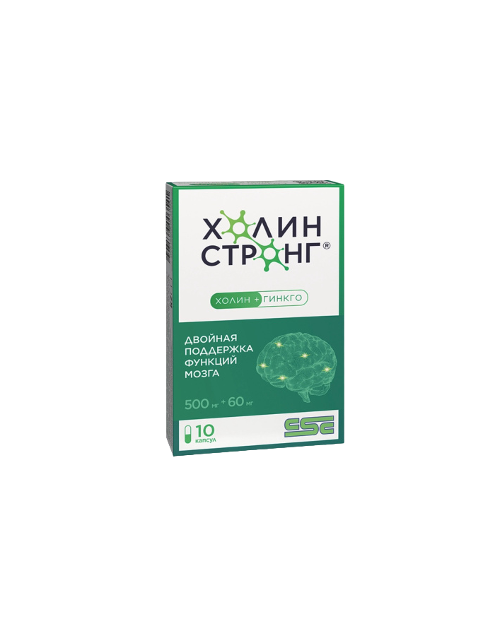 БАД Холин Стронг капсулы, для мозга и нервной системы, 0.588г, 10шт