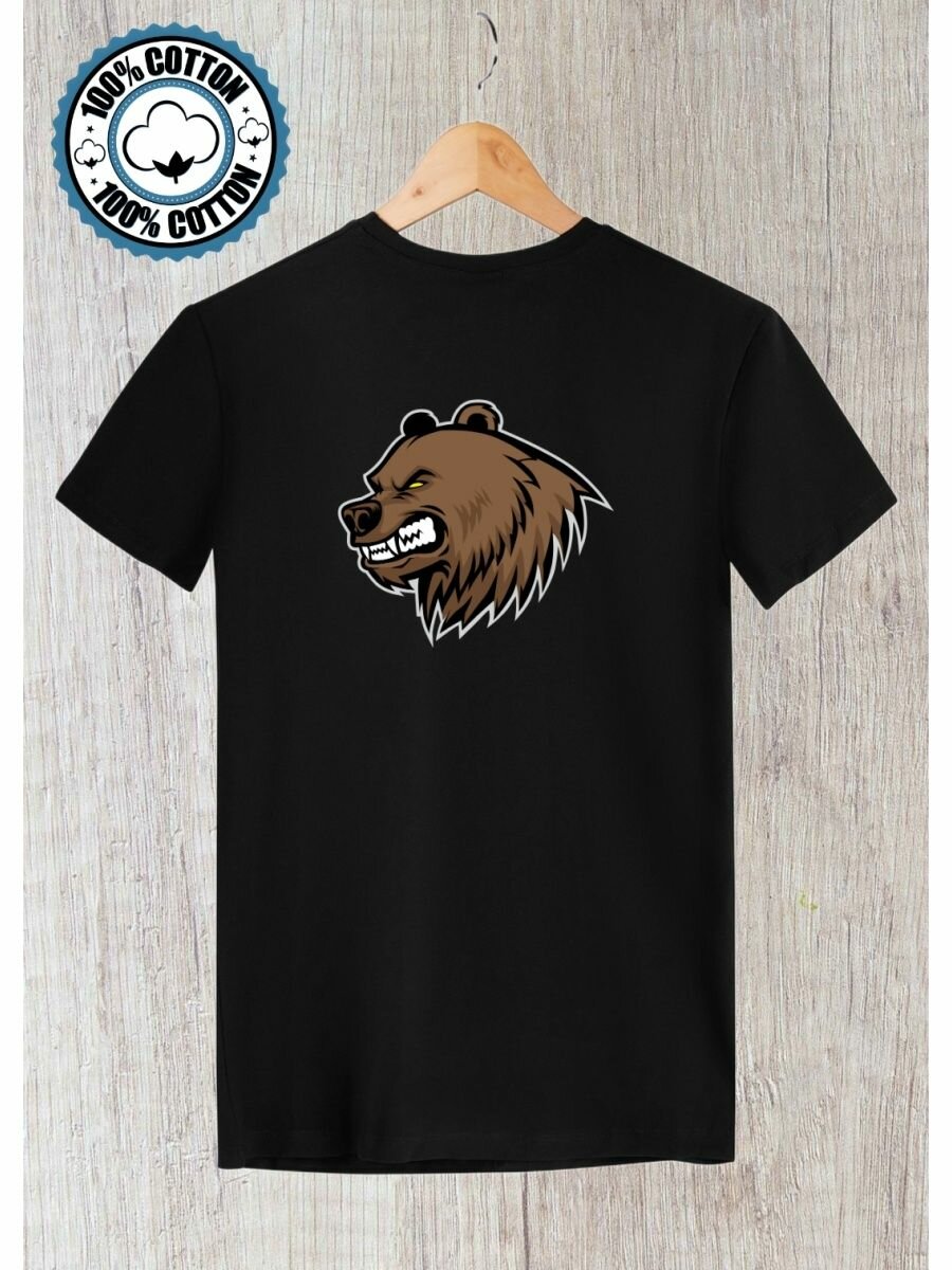 Футболка медведь оскал bear grin