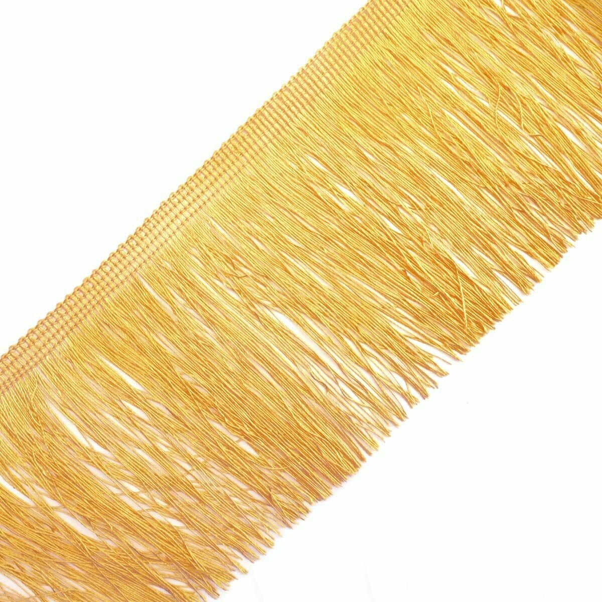 Бахрома для штор, текстиля, шитья, 12 см*25 м, нитяная, золотая, Айрис