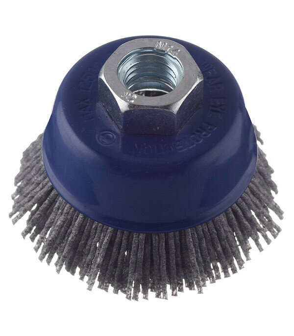 Корщетка для УШМ Практика мягкая чашеобразная d65 мм M14 нейлоновая Практика 242-632