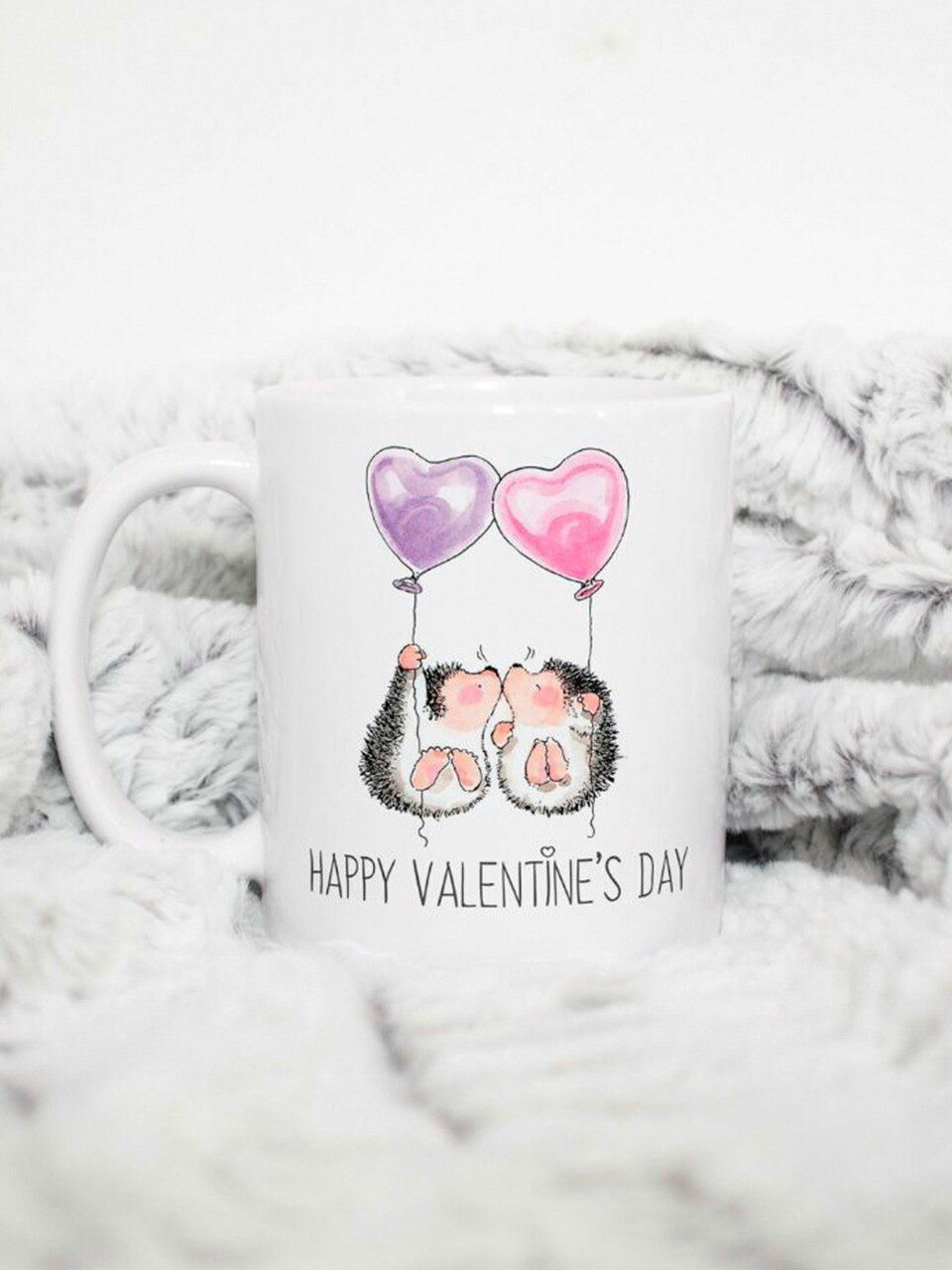 Кружка "Ёжик с Днём Святого Валентина"