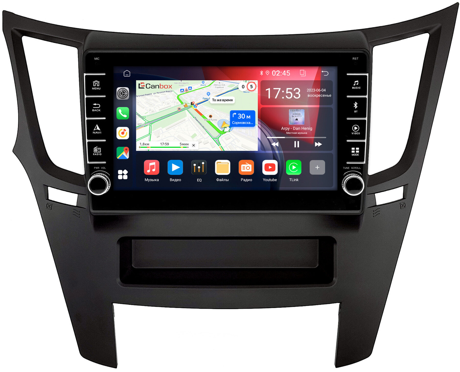 Штатная магнитола Subaru Legacy 5, Outback 4 2009-2014 (черная, левый руль) Canbox BGT9-0087 2/32 Android 10 (IPS, DSP, CarPlay)