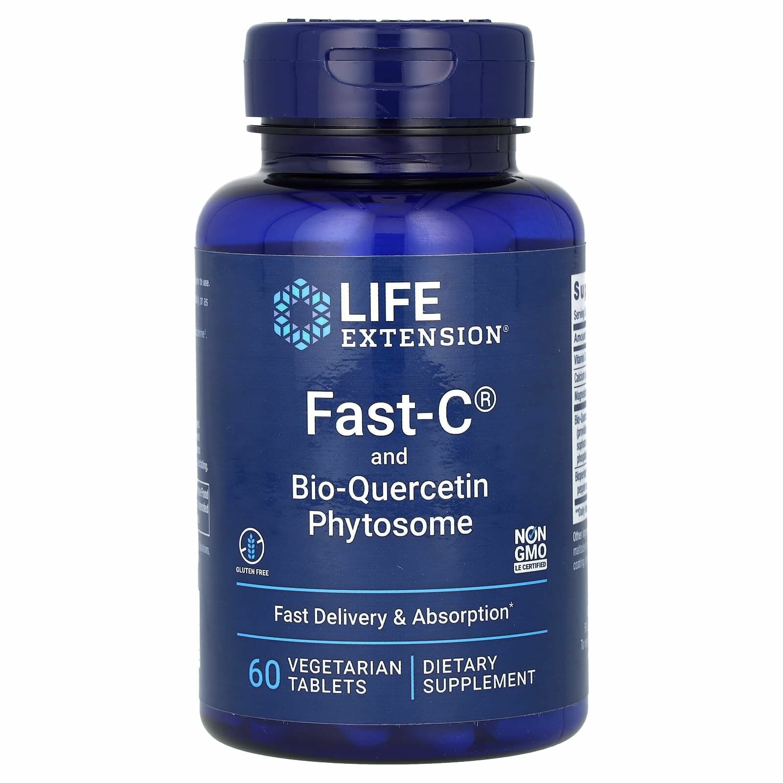 Life Extension Витамин С и кверцетин, Fast-C and Bio-Quercetin Phytosome 60 таблеток