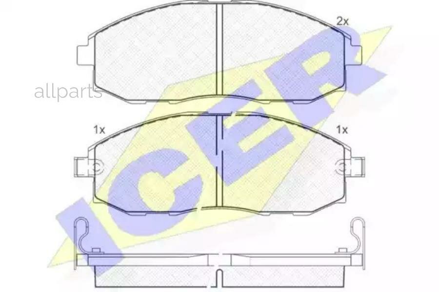 ICER 141266 141266 колодки дисковые передние !\ Hyundai H-1/Starex 2.4/2.5D/TD/CRDi 97>