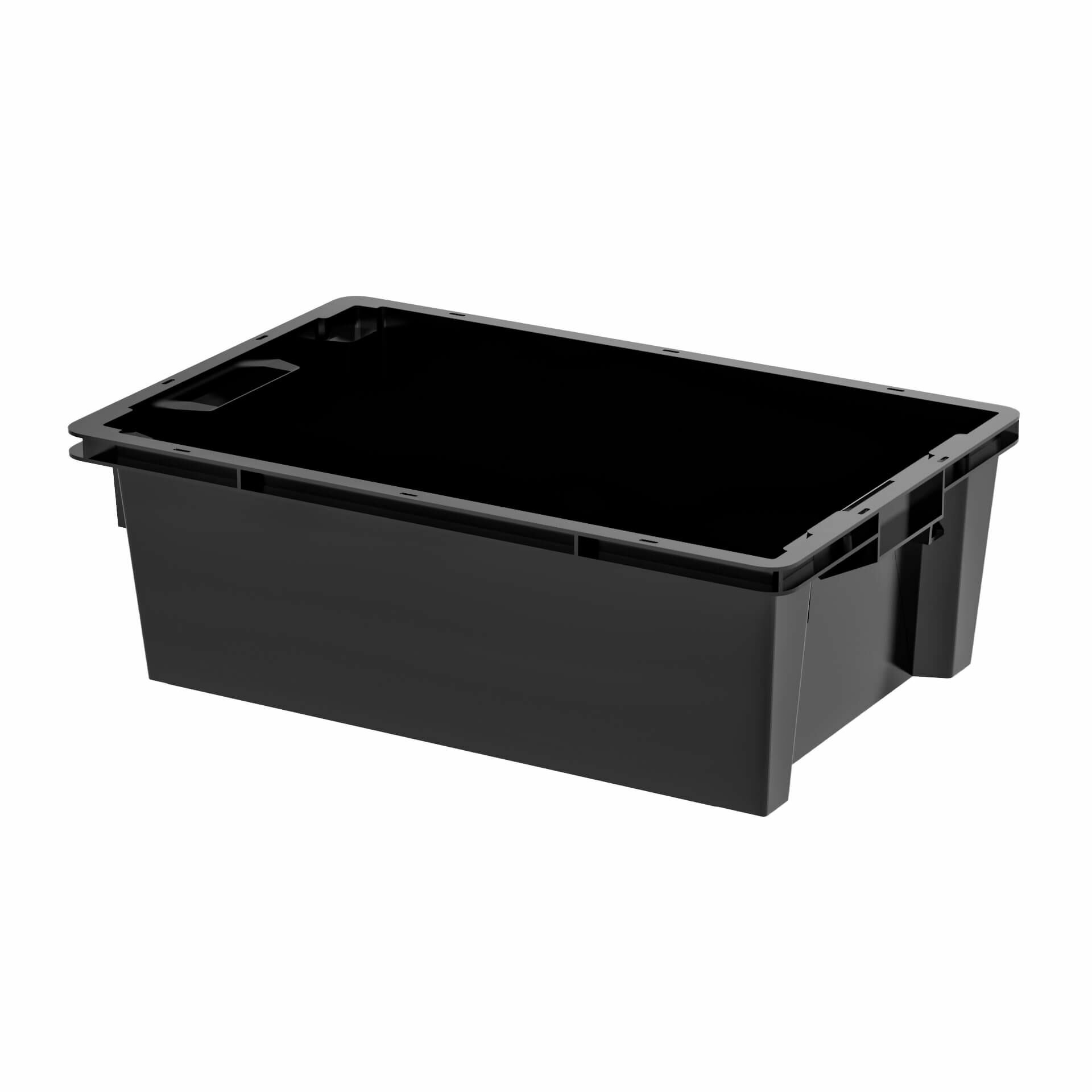 Ящик для овощей, фруктов и хлеба сплошной, черный, 600х400х200